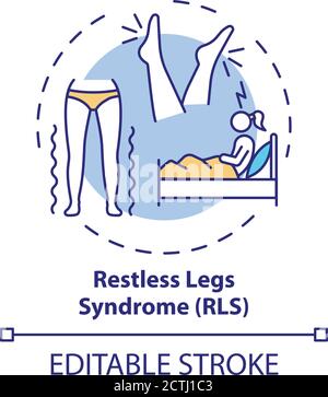 Restless legs syndrome or RLS. Nighttime problem. Insomniac man with ...