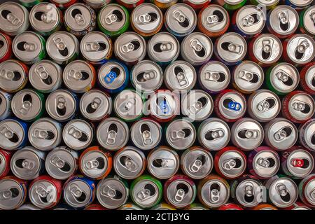 Top soda can abstract texture Stock Photo - Alamy