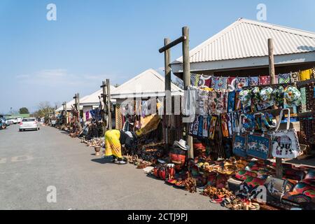 African arts and crafts street market, Independence Avenue, Windhoek ...