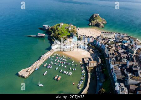 Aerial view of Tenby Stock Photo - Alamy