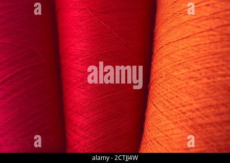 Composition of colorful vibrant wool threads Stock Photo - Alamy