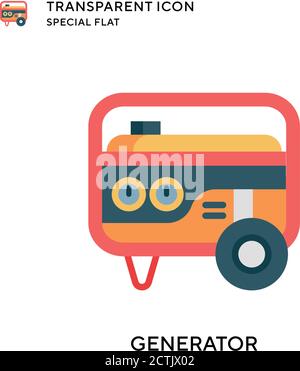 Yellow diesel generators at an electrical power plant, Sand Point ...