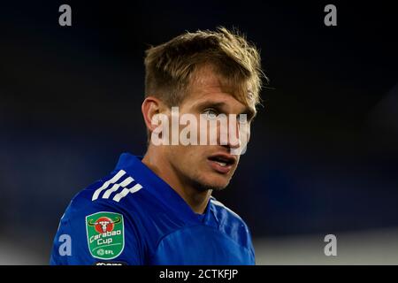 Marc Albrighton of Leicester Cityduring the Carabao Cup match between ...