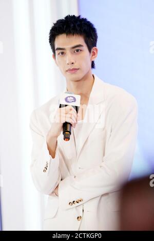 Chinese actor and model Song Weilong and Chinese actress Zhao Jinmai ...