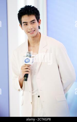 Chinese actor and model Song Weilong and Chinese actress Zhao Jinmai ...