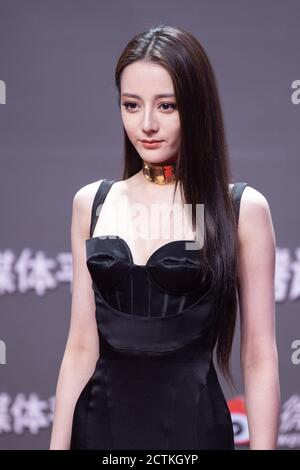 Chinese actress, singer and model Dilraba Dilmurat attends an activity in Foshan City, south ...