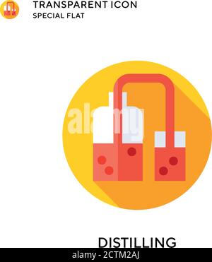 An industrial distiller. Vector illustration. Distill water Stock ...