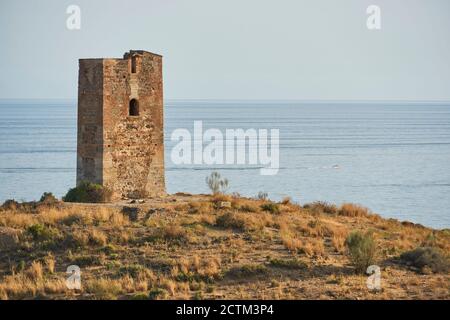Jaral tower. Watchtower of the coast of Malaga. Andalusia, Spain Stock ...