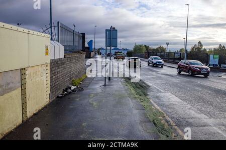 Police chase in Manchester, UK. April, 2022. TpacSafe stop tactics ...
