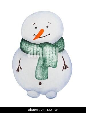 Christmas greeting card with the image of a snowman Stock Photo - Alamy