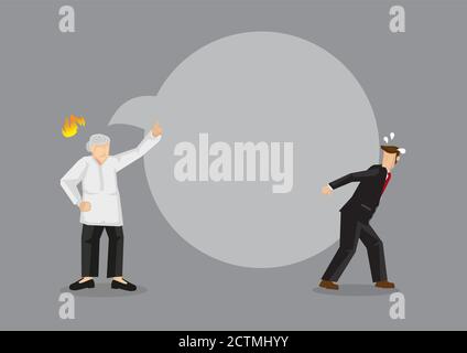 cartoon angry old man with speech bubble Stock Vector Image & Art - Alamy