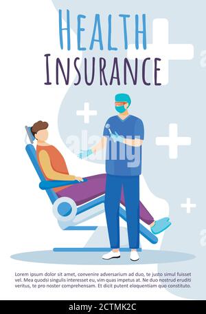Health insurance brochure template. Dental treatment coverage. Flyer ...