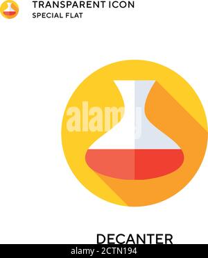 Decanter vector icon. Flat style illustration. EPS 10 vector Stock ...