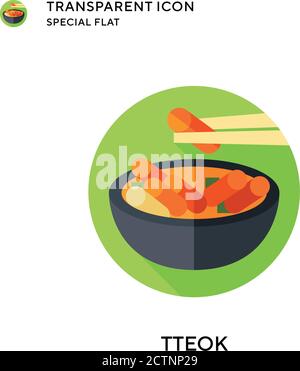 Tteok vector icon. Flat style illustration. EPS 10 vector Stock Vector ...