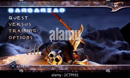 Barbarian - Sony Playstation 2 PS2 - Editorial use only Stock Photo - Alamy