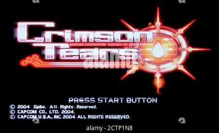Crimson Tears - Sony Playstation 2 PS2 - Editorial use only Stock Photo ...