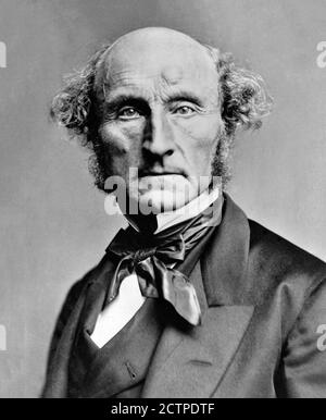 John Stuart Mill (1806-1873), 19th century engraving of the English ...