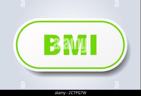 bmi sign. rounded isolated sticker. white button Stock Vector Image & Art - Alamy