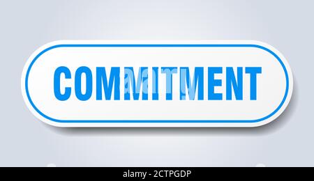 commitment sign. rounded isolated sticker. white button Stock Vector ...