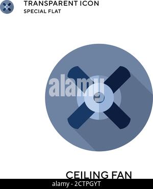 ceiling fan icon design. Ceiling fan with light. Vector black icon ...