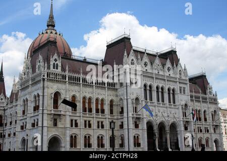 Budapest, Hungary - 10/07/2020: Outside view of the Parliament in ...