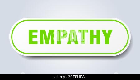 empathy sign. rounded isolated sticker. white button Stock Vector Image ...