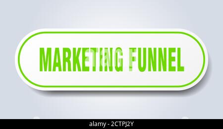 marketing funnel sign. rounded isolated sticker. white button Stock ...