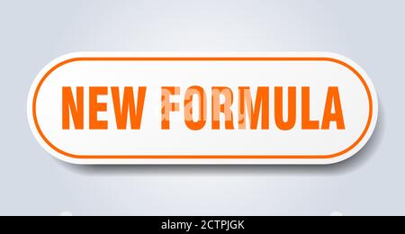 new formula sign. rounded isolated sticker. white button Stock Vector ...