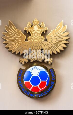 Logo of the Russian Football Union and the National team - Russia Stock ...