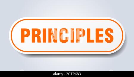 principles sign. rounded isolated sticker. white button Stock Vector ...