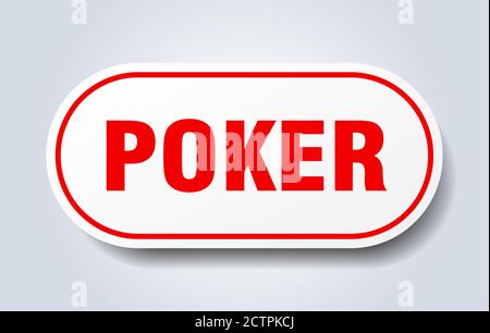 poker sign. rounded isolated sticker. white button Stock Vector Image ...