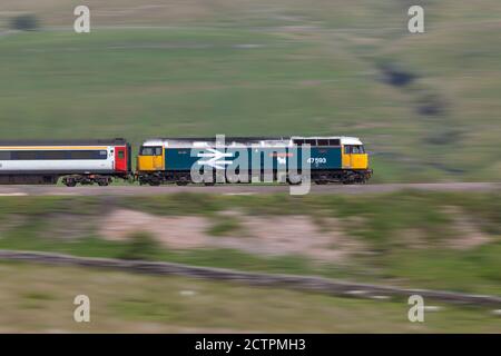 Large Logo livery class 47 47593 on the rear of the The 'Staycation ...