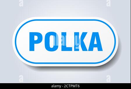 polka sign. rounded isolated sticker. white button Stock Vector Image ...