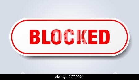 blocked red 3d square isolated speech bubble Stock Vector Image & Art ...
