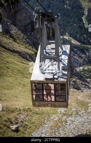 Cable car to the Seceda, Val Gardena, Dolomites, Italy Stock Photo - Alamy