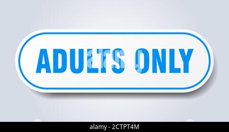 adults only sign. rounded isolated sticker. white button Stock Vector ...