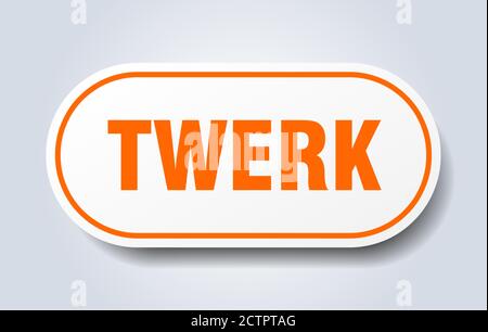 twerk sign. rounded isolated sticker. white button Stock Vector Image ...