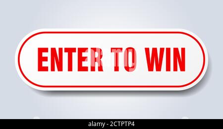 enter to win button. rounded sign isolated on white background Stock ...