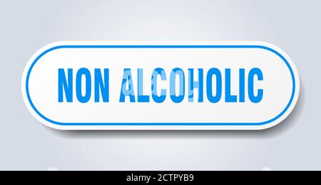 non alcoholic sign. rounded isolated sticker. white button Stock Vector ...