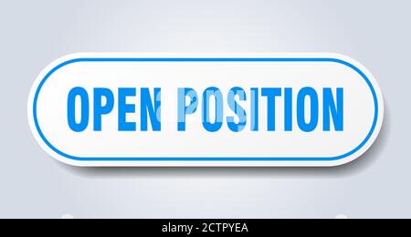 open position sign. rounded isolated sticker. white button Stock Vector ...