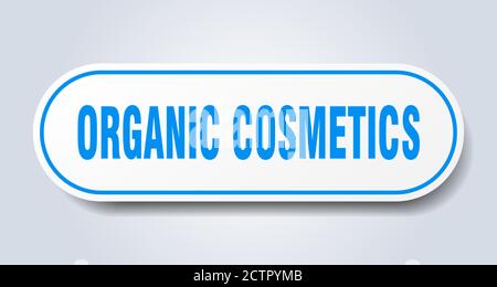 organic cosmetics sign. rounded isolated sticker. white button Stock ...