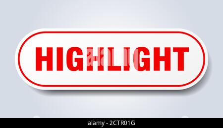highlight sign. rounded isolated sticker. white button Stock Vector ...