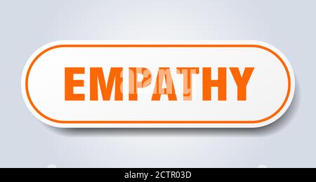empathy sign. rounded isolated sticker. white button Stock Vector Image ...
