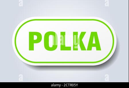 polka sign. rounded isolated sticker. white button Stock Vector Image ...