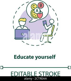 Educate yourself concept icon Stock Vector Image & Art - Alamy