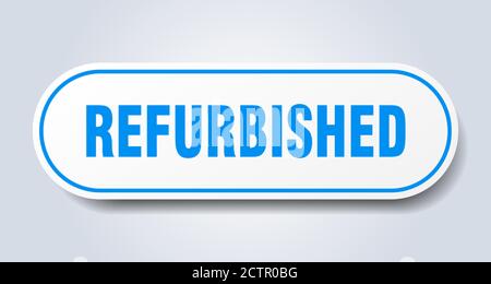refurbished button. rounded sign isolated on white background Stock ...