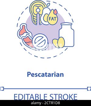 Pescatarian concept icon Stock Vector Image & Art - Alamy