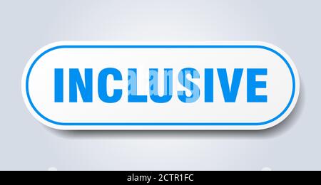 all inclusive sign. all inclusive rounded blue sticker. all inclusive ...