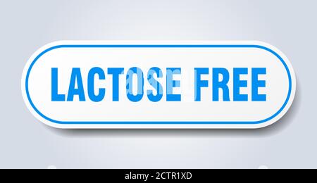 lactose free sign. rounded isolated sticker. white button Stock Vector ...
