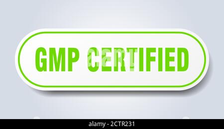 gmp certified sign. rounded isolated sticker. white button Stock Vector ...